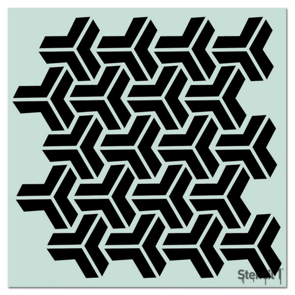 Y Repeat Pattern Stencil (11"x11") | Stencil 1