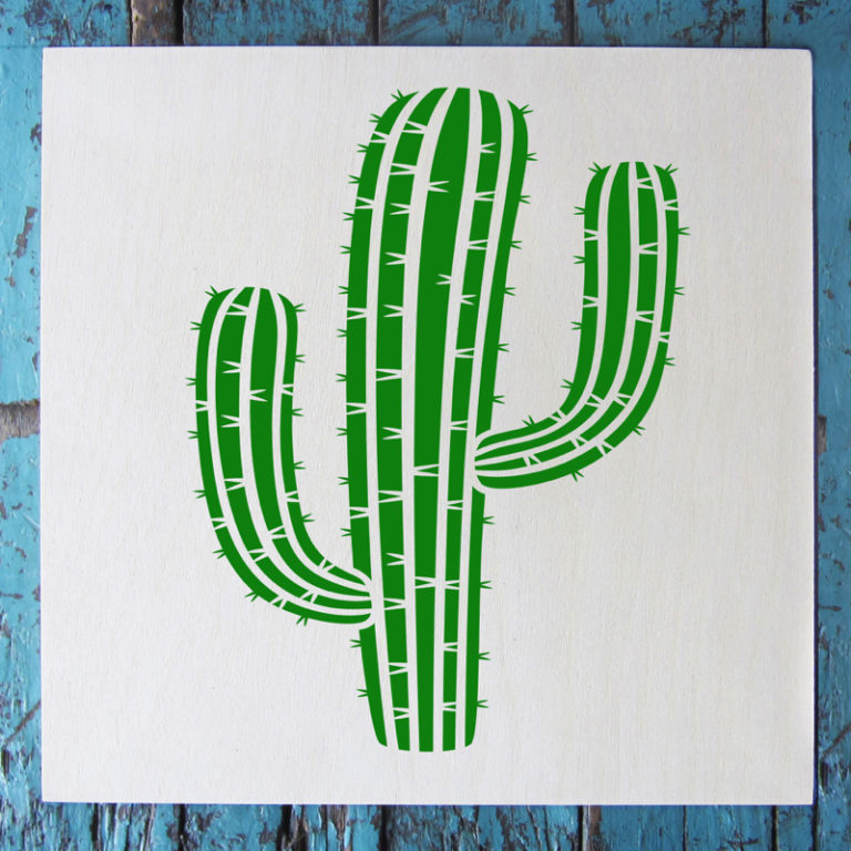 Cactus Stencil – Small (5.75″x6″) | Stencil 1
