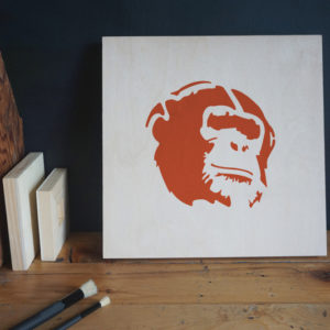 Chimp Stencil (8.5″x11″) | Stencil 1