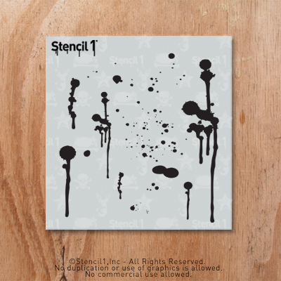 Drip Marks Stencil -Small (5.75″x6″) | Stencil 1