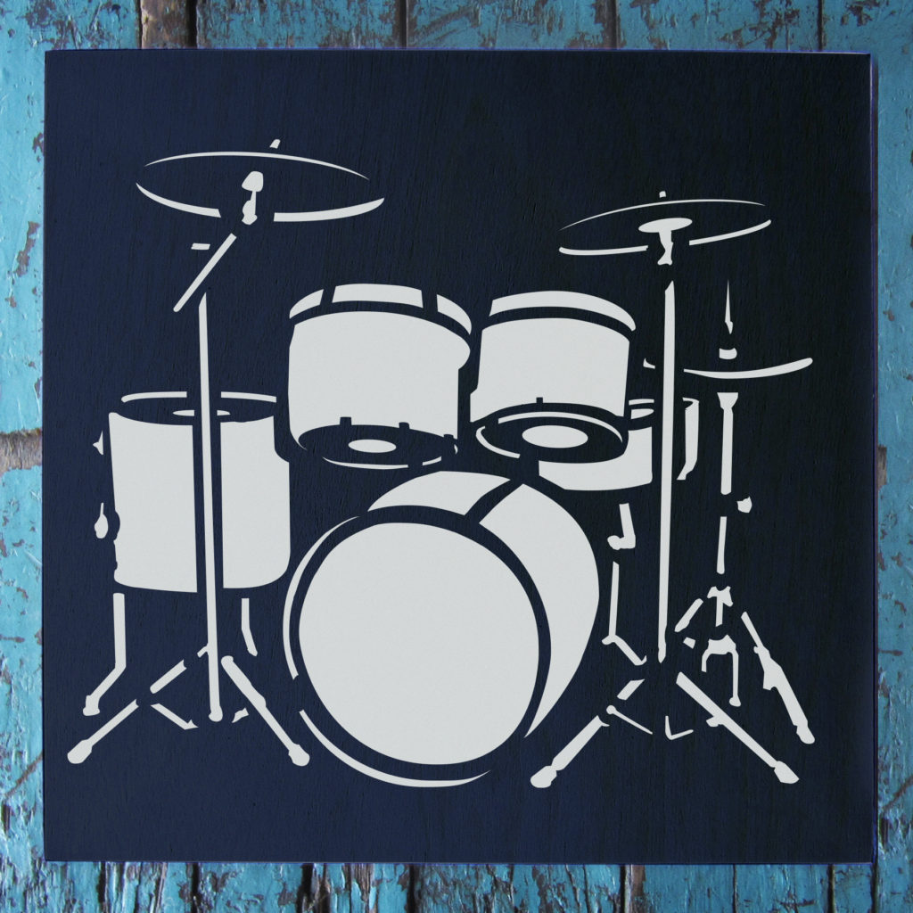Drum Set Stencil -Small | Stencil 1