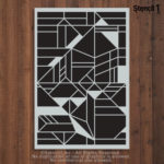 GEO Repeat Pattern Stencil - Large | Stencil 1