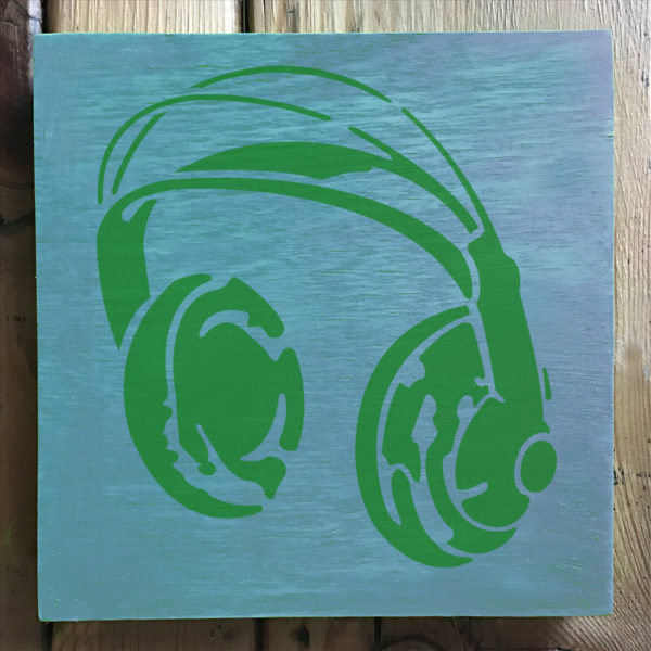 Headphones Stencil- small (5.75"x6") | Stencil 1