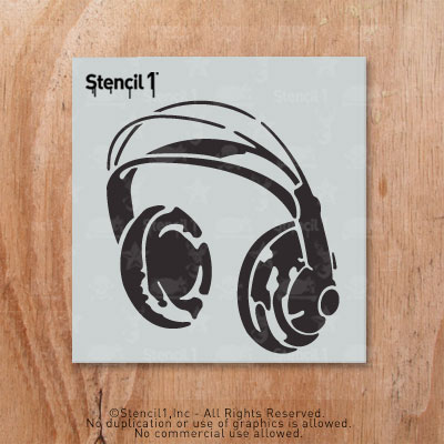 Headphones Stencil- small (5.75″x6″) | Stencil 1