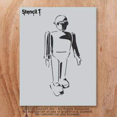 Robot Stencil (8.5″x11″) | Stencil 1
