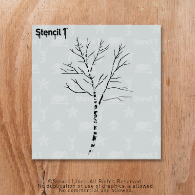 Birch Tree Stencil -Small (5.75″x6″) | Stencil 1