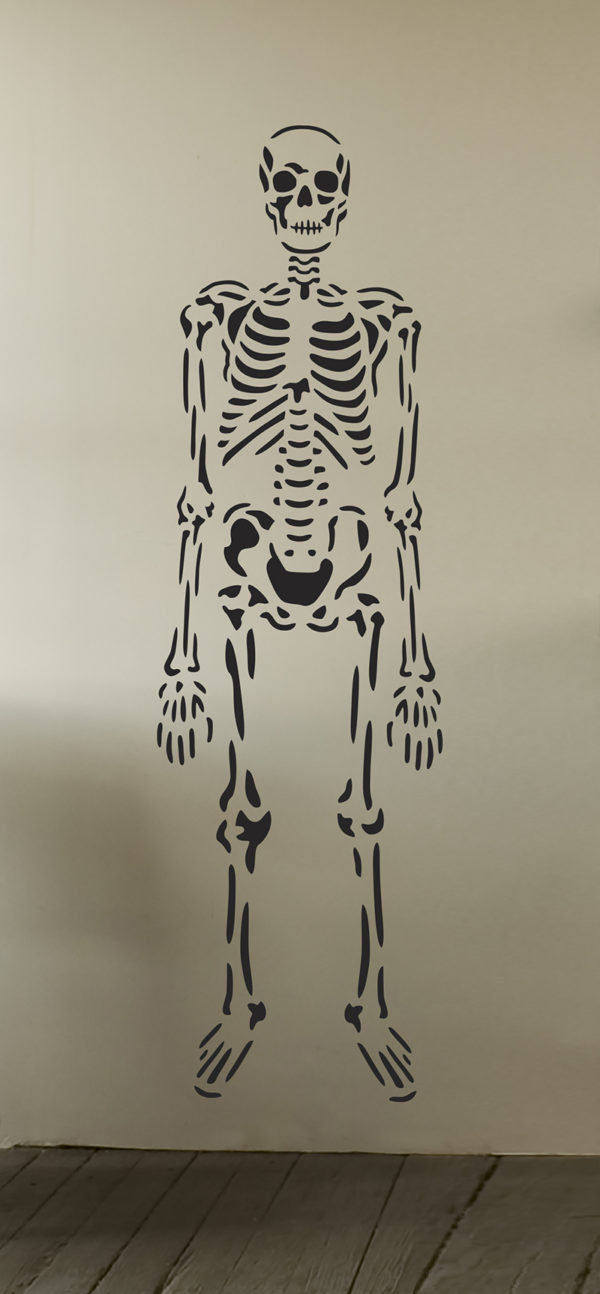 Skeleton Stencil Life Size - 6ft Tall | Stencil 1