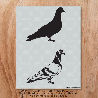 Pigeon 2 Layers | Stencil 1