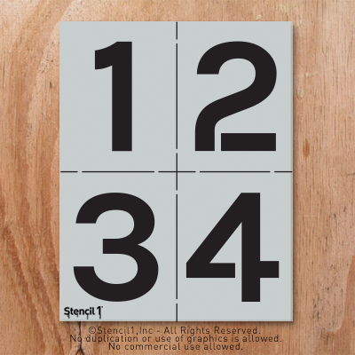 4″ Block Number Set | Stencil 1