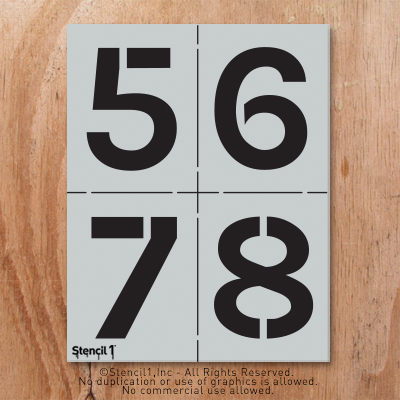 4″ Block Number Set | Stencil 1