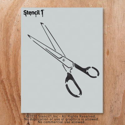 Scissors Stencil (8.5″x11″) | Stencil 1