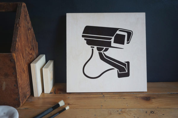 Surveillance Camera Stencil (8.5″x11″) | Stencil 1