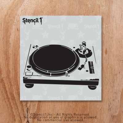 Turntable Stencil – small (5.75″x6″) | Stencil 1