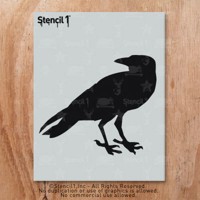 Raven Stencil (8.5″x11″) | Stencil 1