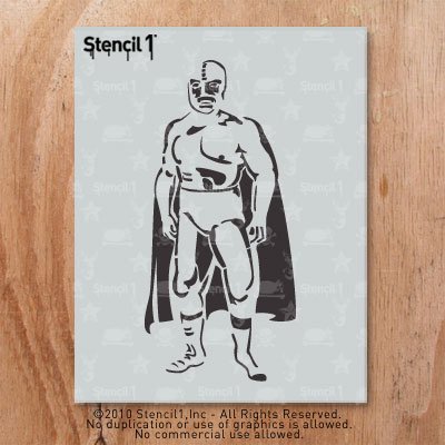 Wrestler Stencil (8.5″x11″) | Stencil 1