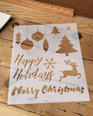 NEW! Holiday Stencil Sheet 8-pack | Stencil 1