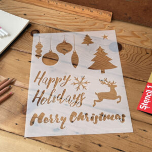 NEW! Holiday Stencil Sheet 8-pack | Stencil 1