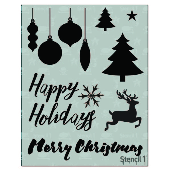 NEW! Holiday Stencil Sheet 8-pack | Stencil 1