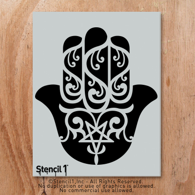 Hamsa Stencil (8.5″x11″) | Stencil 1