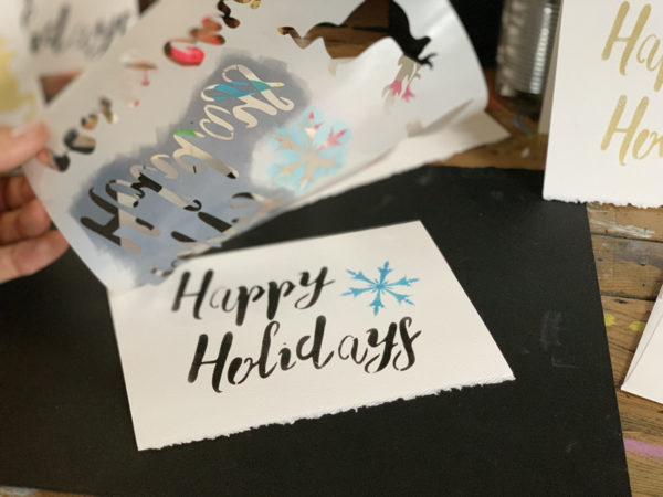 Holiday Card Making : How to Stencil Cards | Stencil 1
