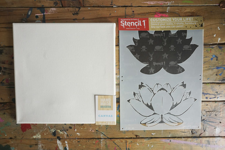 Lotus Stencil Painting | Stencil 1