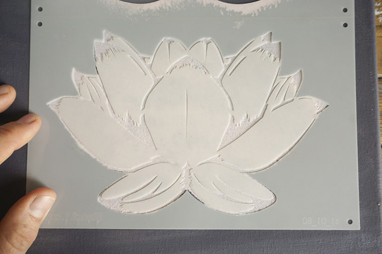 Lotus Stencil Painting | Stencil 1