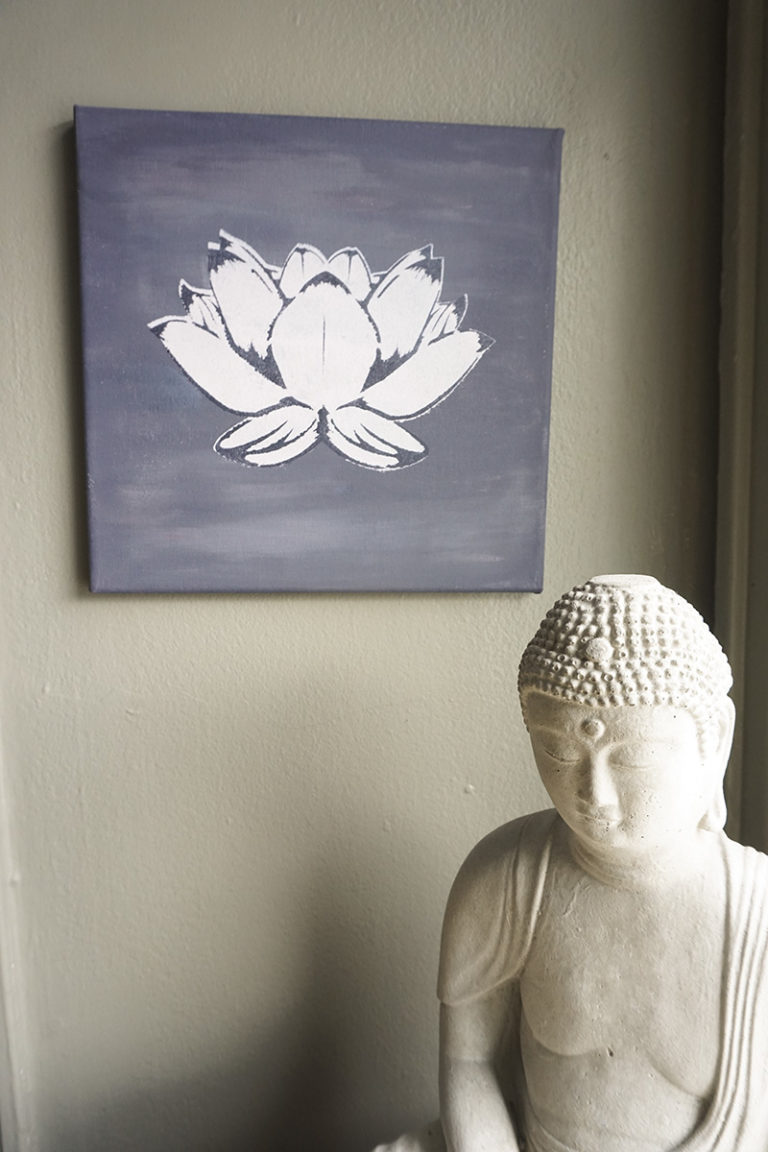 Lotus Stencil Painting | Stencil 1