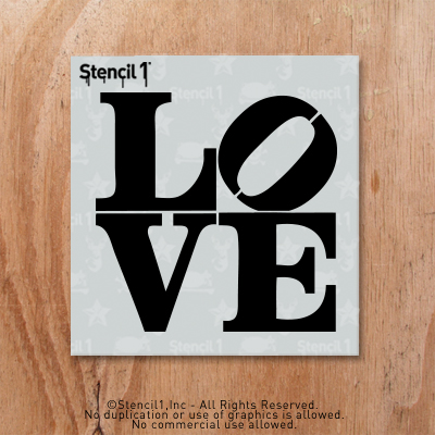 LOVE Stacked Stencil – Small (5.75″x6″) | Stencil 1
