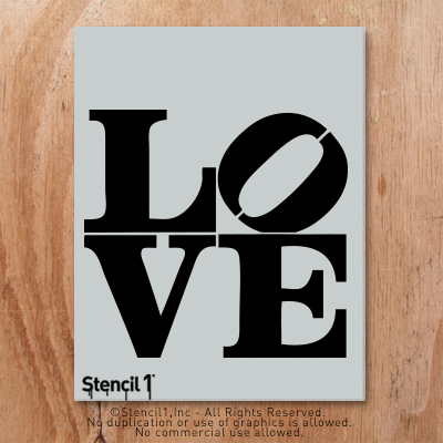 LOVE Stacked Stencil (8.5″x11″) | Stencil 1