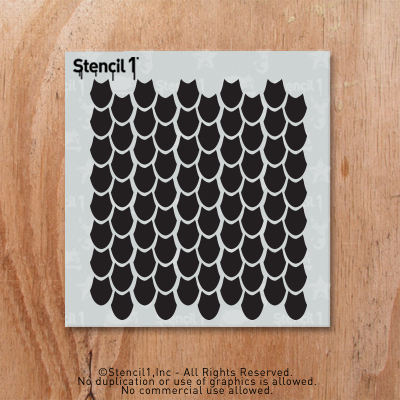 Dragon Scales Stencil – Small (5.75″x6″) | Stencil 1