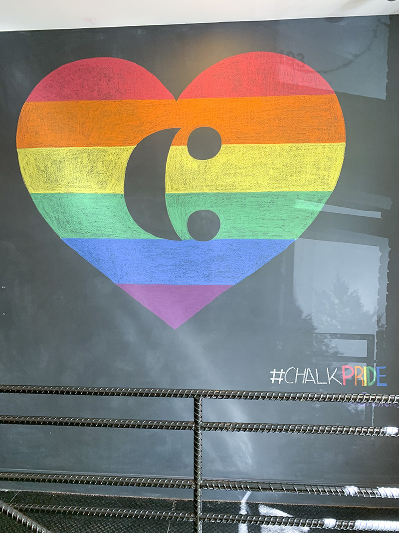 Latest Install: Chalk Gyms Pride Mural | Stencil 1