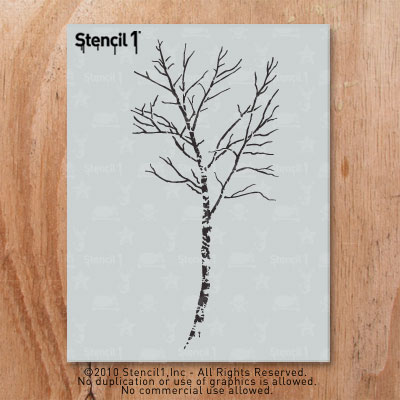 Birch Tree Stencil (8.5"x11") | Stencil 1
