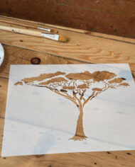 Acacia Tree Stencil (8.5″x11″) | Stencil 1