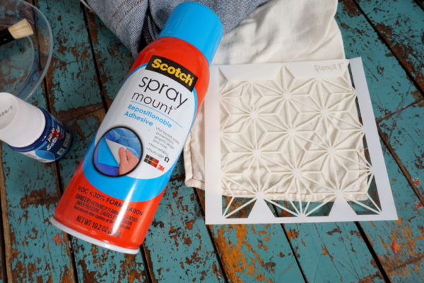 Stenciled Pocket Panel Denim DIY | Stencil 1