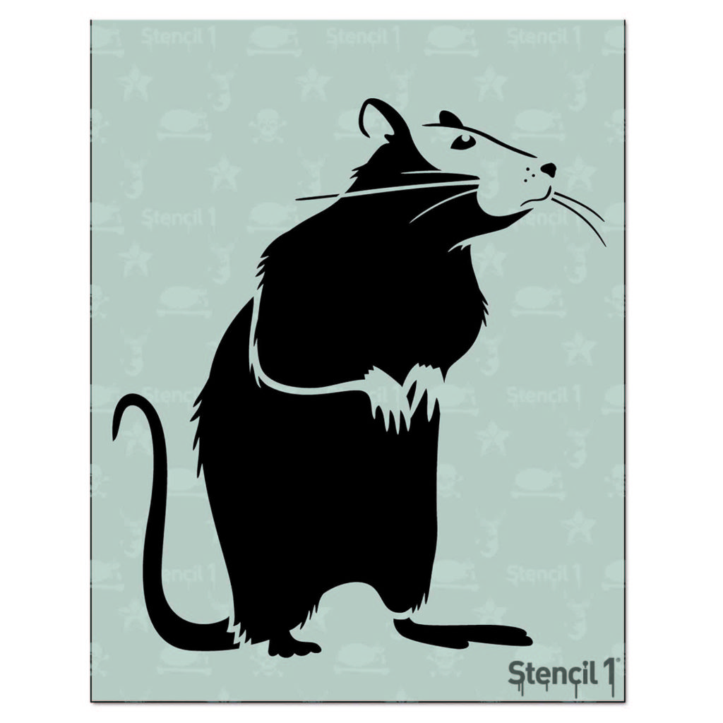 Rat Stencil (8.5″ x 11″) | Stencil 1