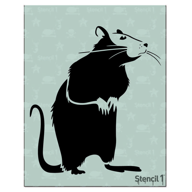 Rat Stencil (8.5″ x 11″) | Stencil 1