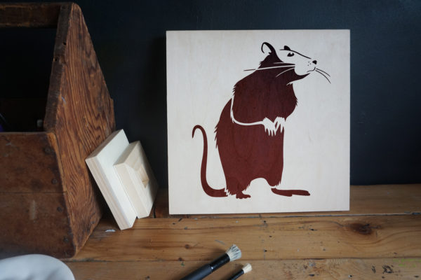 Rat Stencil (8.5″ x 11″) | Stencil 1