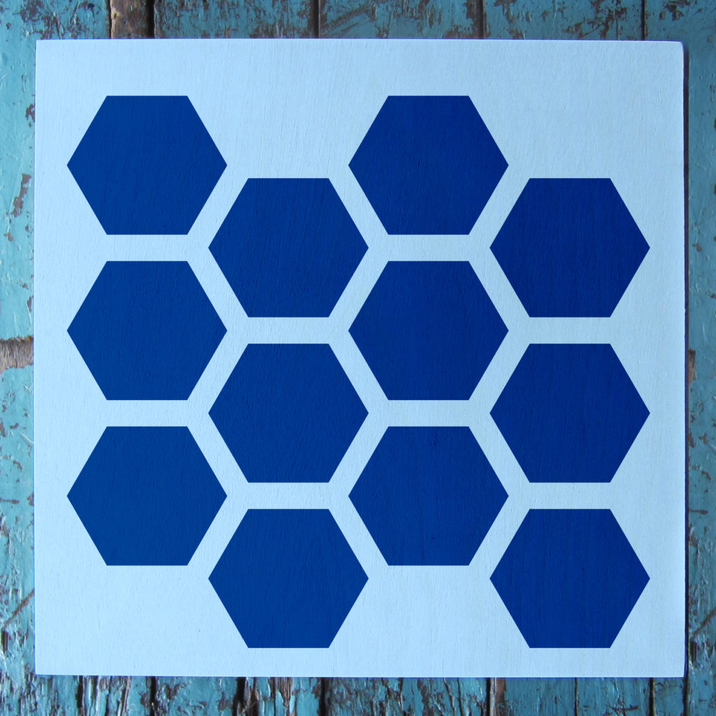 Hexagons Medium Pattern Stencil -Small (5.75"x6”) | Stencil 1