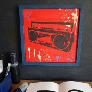 Boombox Stencil – small (5.75″x6″) | Stencil 1