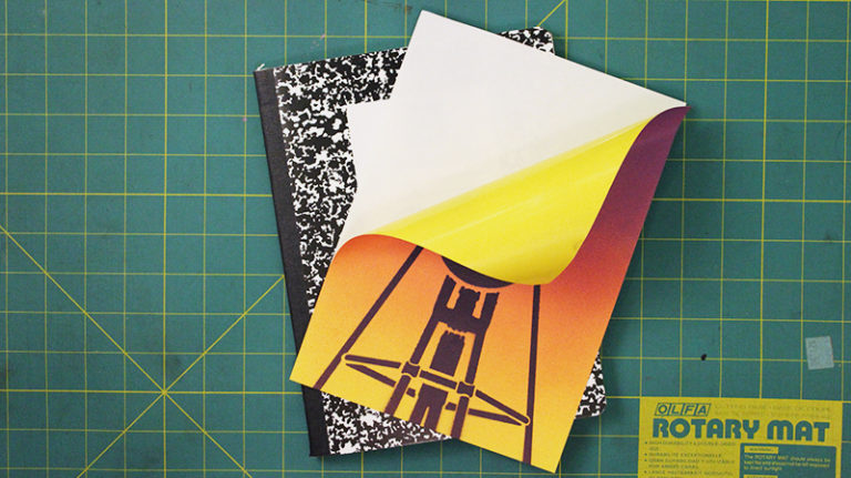DIY Sunrise/Sunset Notebook Cover | Stencil 1