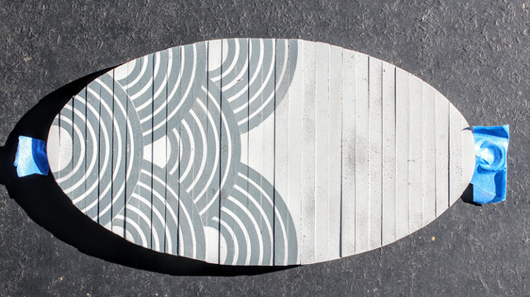 Stenciled Pattern Wood Spinner | Stencil 1