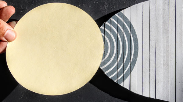 Stenciled Pattern Wood Spinner | Stencil 1