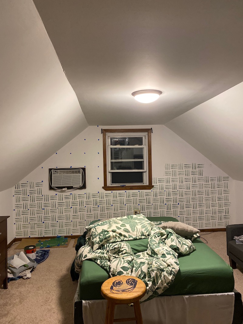 Stenciled Attic Walls | Stencil 1