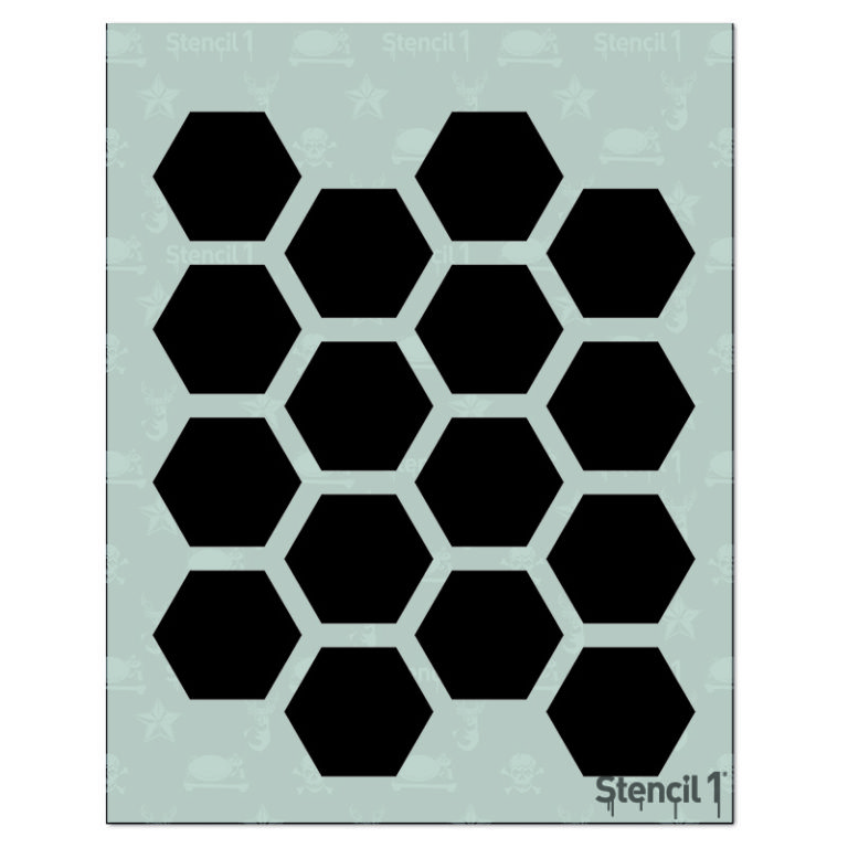 Hexagons Large (8.5"x11”) | Stencil 1