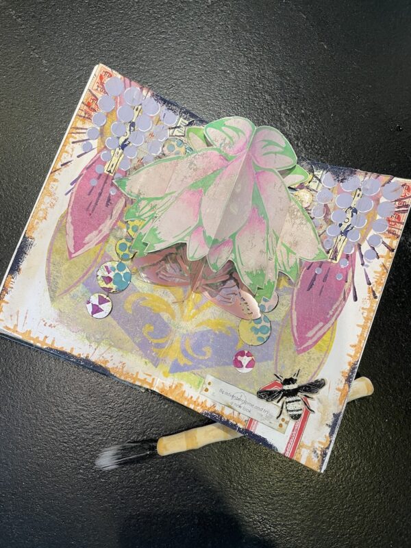 Mixed Media Pop-Up! Spring Themed Journaling With Lotus Stencils ...