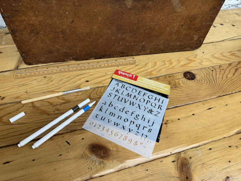 Calligraphy Small Letter Stencil 1/2 Inch | Stencil 1