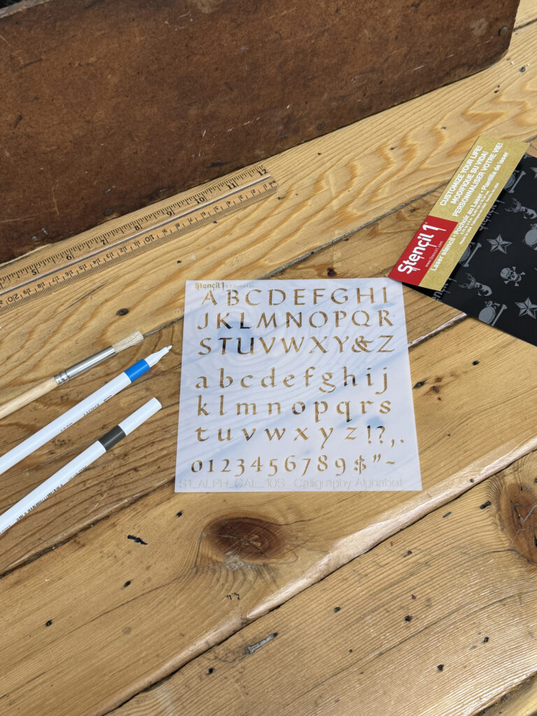 Calligraphy Small Letter Stencil 1/2 Inch | Stencil 1