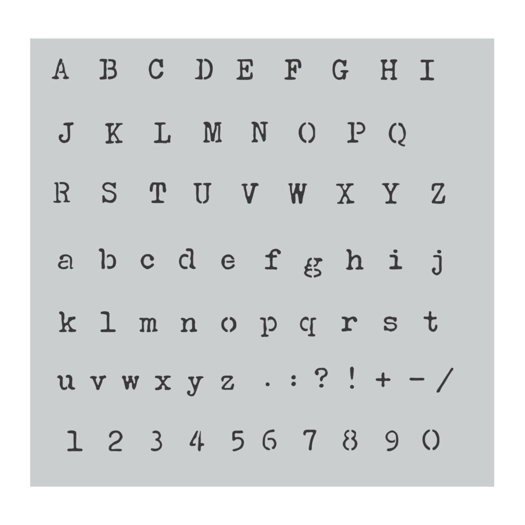 Typewriter and Type Stencil Bundle | Stencil 1