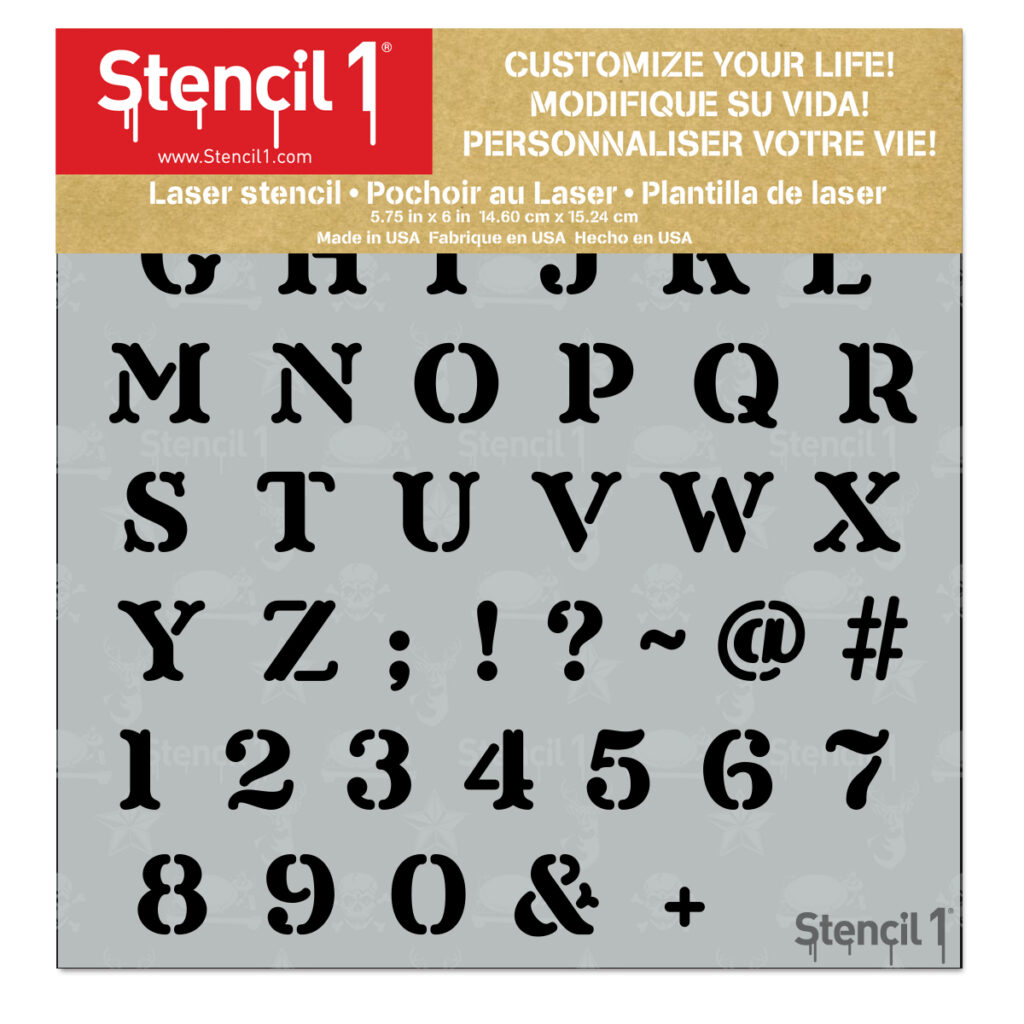 Crafty Small Letter Stencil 1/2 Inch | Stencil 1