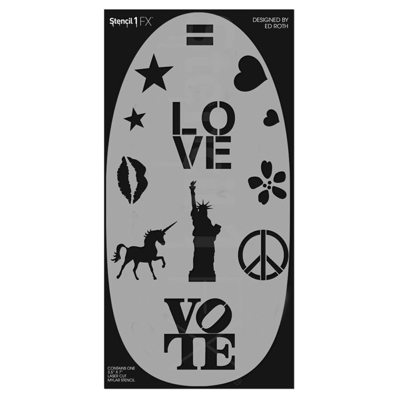 Political Icons Makeup Stencil | Stencil 1